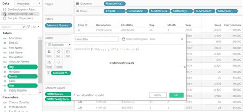 Extract Date From Integer In Tableau
