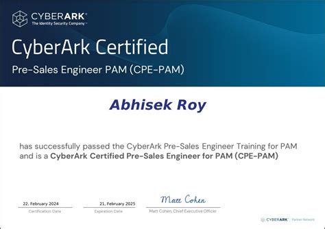 Abhisek Roy On Linkedin Im Happy To Share That Ive Obtained A New Certification Cyberark