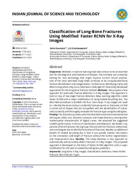 Pdf Classification Of Long Bone Fractures Using Modified Faster Rcnn