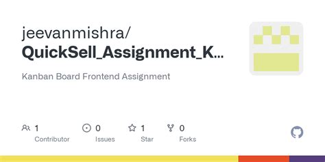 Github Jeevanmishra Quicksell Assignment Kanban Board Kanban Board