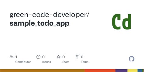 Github Green Code Developersampletodoapp