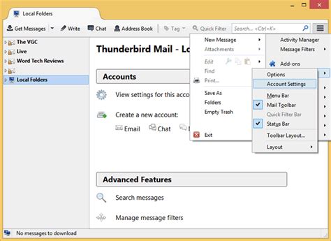 Email Setup Thunderbird WORD Web Design