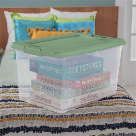 Sterilite 64 Qt Latching Plastic Storage Container Tote Crisp Green 24 Pack 1 Piece King Sterilite 64 Qt Latching Plastic Storage Container Tote Crisp Green 24 Pack 1 Piece King