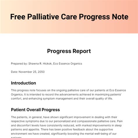 Free Progress Note Templates Editable And Printable