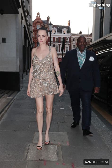 Cara Delevingne Stuns In Sexy Gold Mini Dress At Della Vite Zero Launch