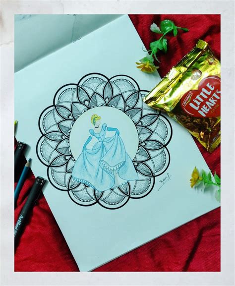 Cinderella Drawing Cinderella Drawing Mandala Art Mandala Pattern