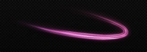 Efecto De Rastro De Brillo Onda Redonda Luminosa Con Efecto De Luz Vector Premium