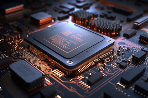 Premium Ai Image Microchips On The Motherboard Generative Ai