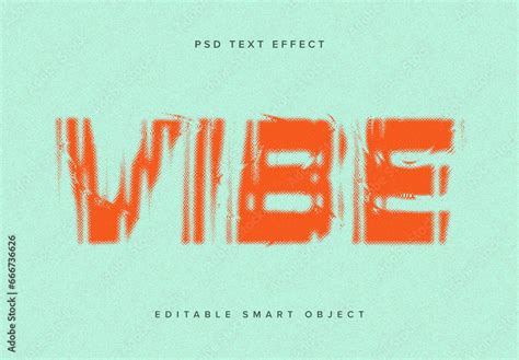 Grunge Distorted Text Effect Mockup Stock Template Adobe Stock