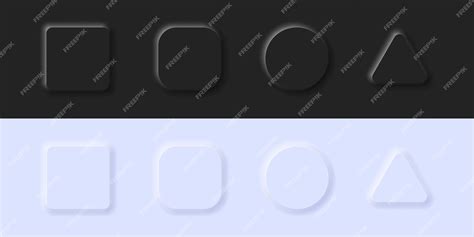 Premium Vector Vector 3d Neumorphic User Interface Button Icon Set Illustration