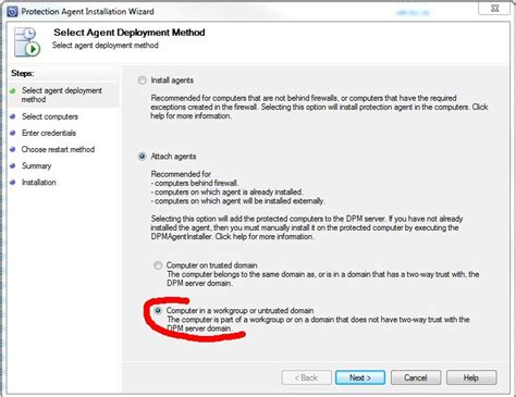 Configuration Dpm Protection Of The Servers Which Are Not On The Same