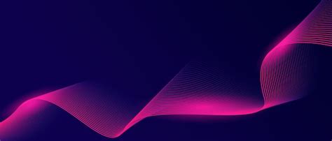 Premium Vector Abstract Glowing Wave Lines On Dark Blue Background Dynamic Wave Pattern Modern