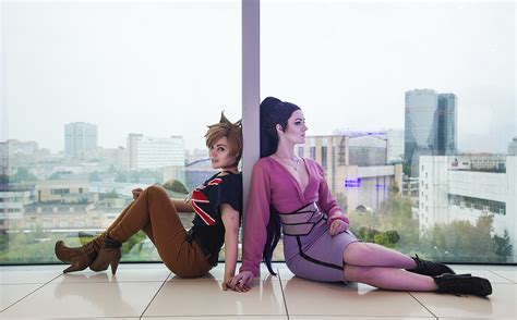 Tracer Трейсер Widowmaker Роковая вдова Overwatch Cosplay Overwatch Овервотч