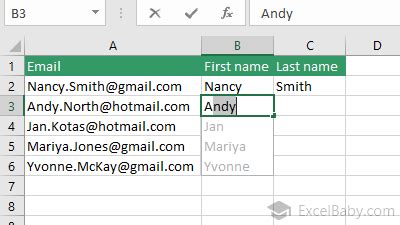 Entering Data With Auto Fill And Flash Fill ExcelBaby