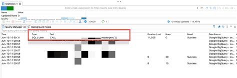 Calling Bigquery Stored Procedures From Dbeaver · Issue 14944