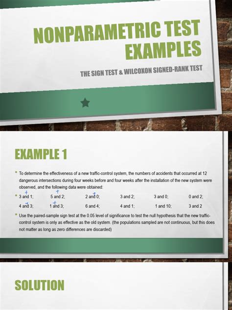 non parametric test examples pdf statistical significance