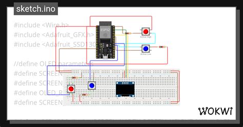 Push Button Wokwi ESP32 STM32 Arduino Simulator