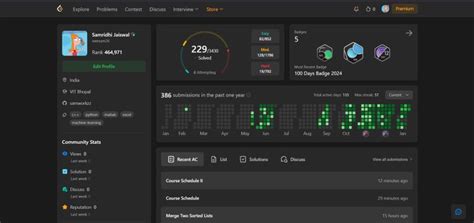 100daysofcode Drgvishwanathanchallenge Leetcode Problemsolving Samridhi Jaiswal