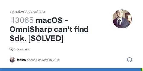 Macos Omnisharp Cant Find Sdk Solved · Issue 3065 · Dotnetvscode Csharp · Github
