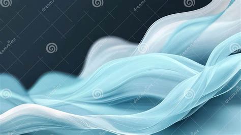 Abstract Flowing Waves In Soft Blue Tones Create A Serene And Calming Visual Effect Stock