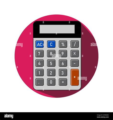 Basic Calculator With Set Of Digits Isolated On White Flat Design Eps 10 Vector Illustration