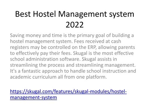 Ppt Best Hostel Management System 2022 Powerpoint Presentation Free Download Id 11543883