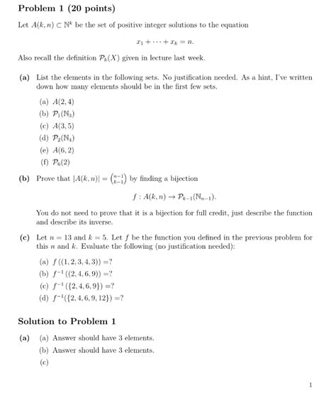 Solved Problem 1 20 Points Let Ak N CNk Be The Set Of Chegg Com