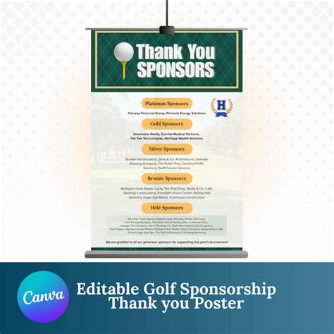 Sponsor Thank You Sign Etsy