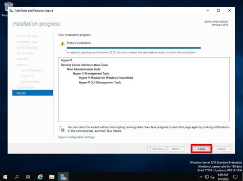Windows Server 2019Hyper V Enable Disable Procedure Shima System Academy