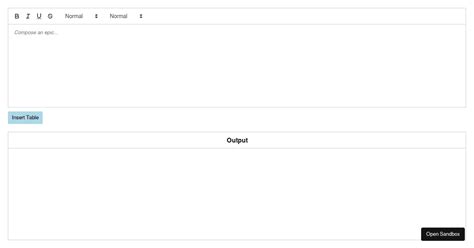 Quill Table Module Examples Codesandbox