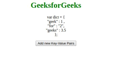How To Create Dictionary And Add Keyvalue Pairs Dynamically