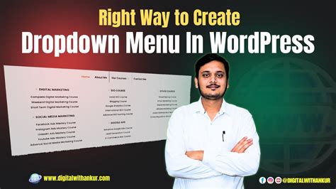 How To Create Dropdown Menu In Wordpress Wordpress Course 2025 Youtube