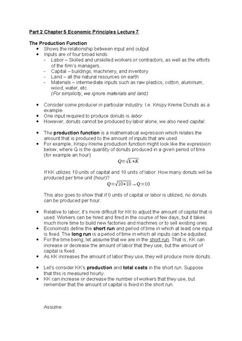 Part 2 Chapter 5 Economic Principles Lecture 7and8 Week 4 Part 2 Chapter 5 Economic Principles