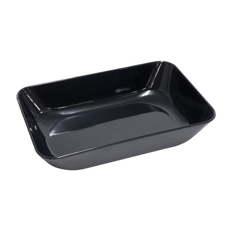 Rectangular Melamine Deli Bowl Black Fresh Produce Displays