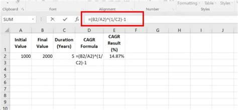 How To Calculate Cagr In Excel Step By Step Tutorial Geeksforgeeks