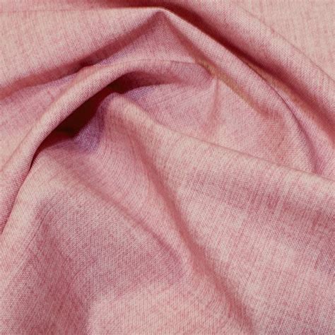 Linen Look Cotton Soft Pink Threads Of Green Fabrics