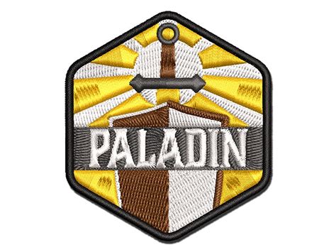 Rpg Class Paladin Games Fantasy Gaming Multi Color Embroidered Iron On