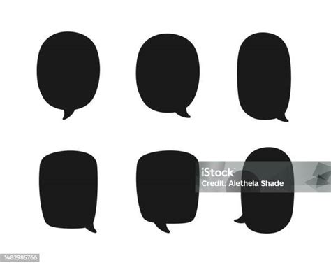 말풍선 실루엣 모음 만화 말풍선 아이콘입니다 간단한 플랫 벡터 그림 공란에 대한 스톡 벡터 아트 및 기타 이미지 공란 구름 귀여운 Istock