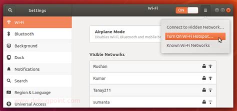 Quick Tip How To Create Wifi Hotspot In Ubuntu 1804 Lts