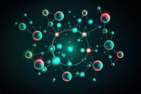 Premium Ai Image Abstract Circular Molecular Structure Background Ai Generative
