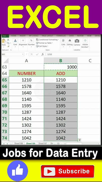excel viral tips for add number shortsvideo trendingshorts tipsandtricks shortcutkeys youtube