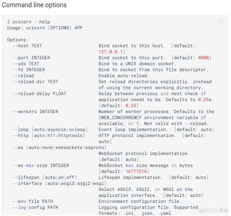 fastapi四uvicorn run支持的参数 大碗麻辣烫 博客园