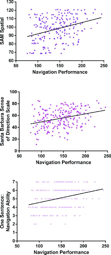 graphs showing the correlations between the sam spatial subscale the