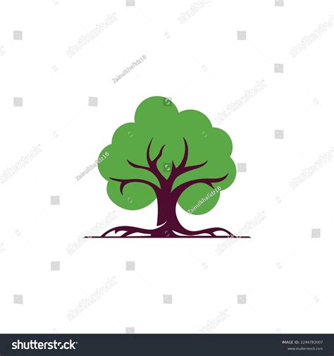Tree Roots Logo Design Vector Isolated Stock Vector Royalty Free Shutterstock