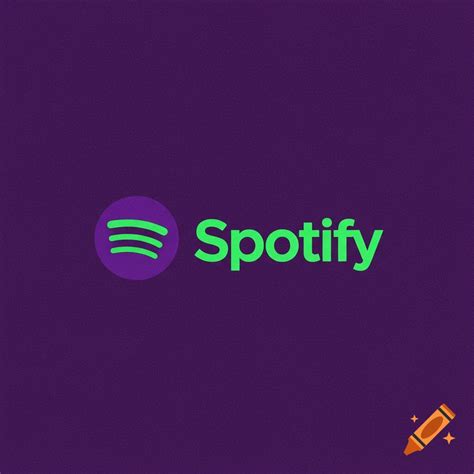 Spotify Logo In Purple And Green With Music Elements Added Modified