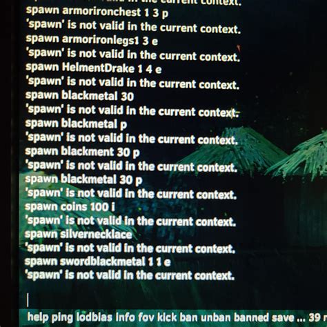 Console Commands Not Working R Valheim