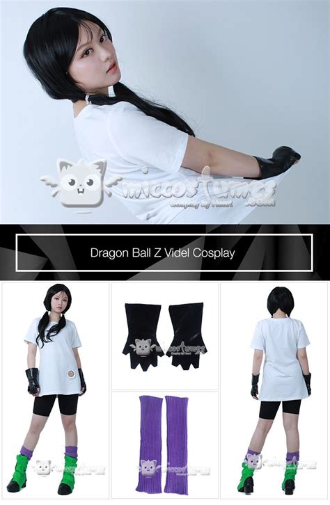 Dragon Ball Z Videl Cosplay Costume With Gloves And Shoe Covers Cosplay Costumes Dragon Ball
