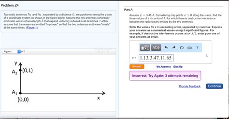 Solved Two Radio Antennas A 1 And A 2 Separated By A
