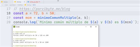 JavaScript mínimo común múltiplo Parzibyte s blog