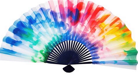 Premium Ai Image A Colorful Fan With A White Background